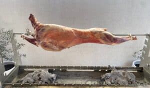 Whole Lamb On The Spit Rotisserie - Nikolopaa