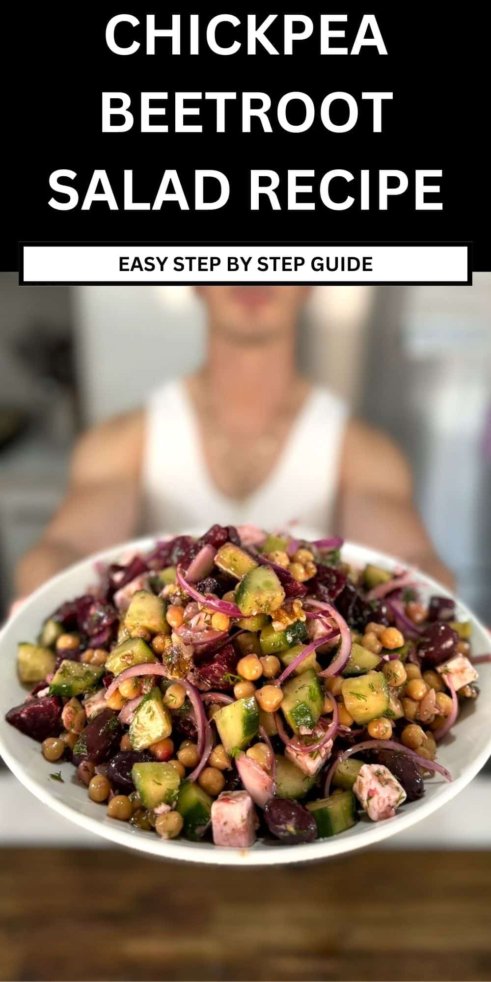 Chickpea Beetroot Salad Recipe (Feta & Greek Dressing) - Nikolopaa