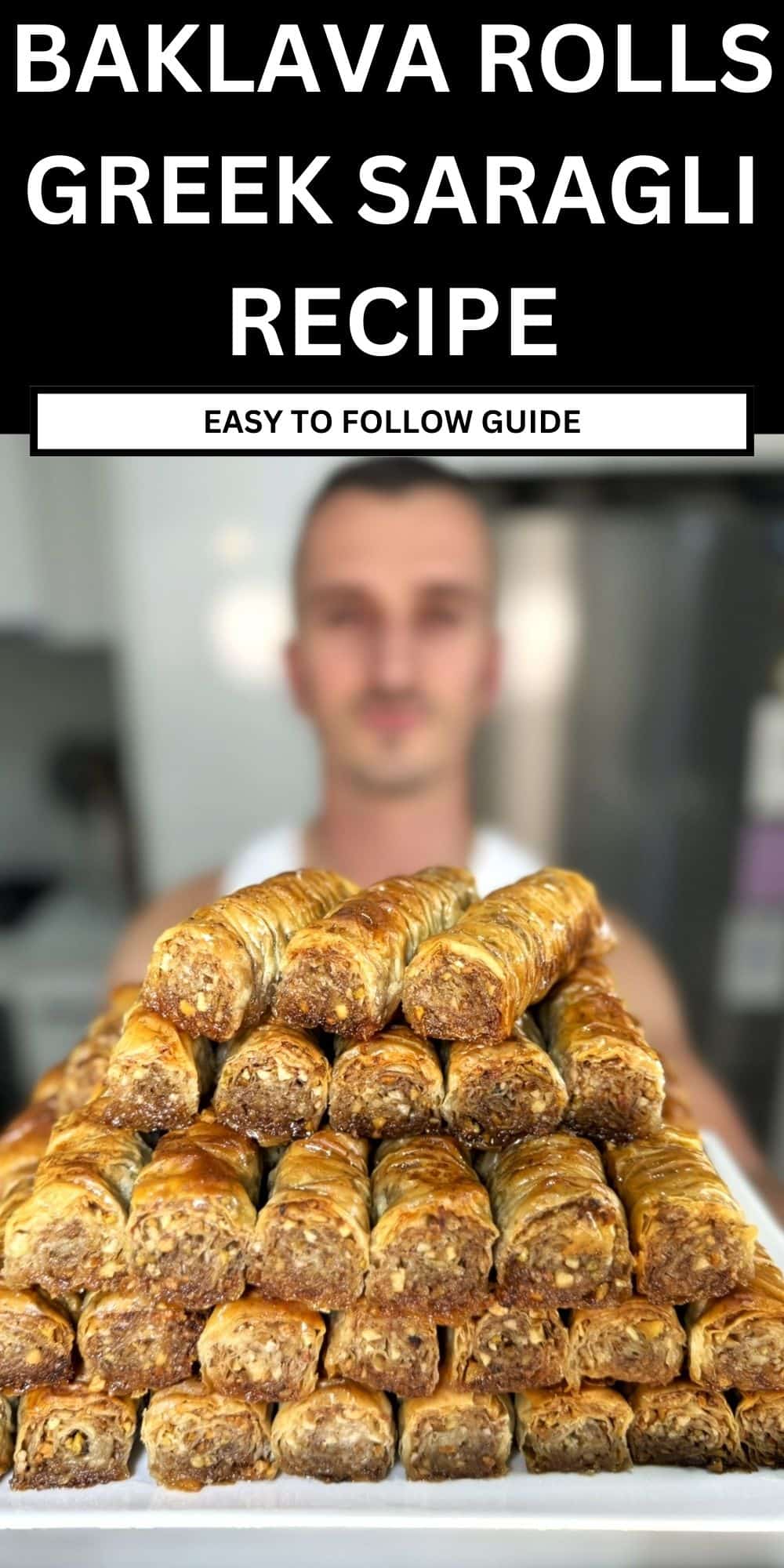 Baklava Rolls Recipe Easy (Homemade Greek Saragli) - Nikolopaa