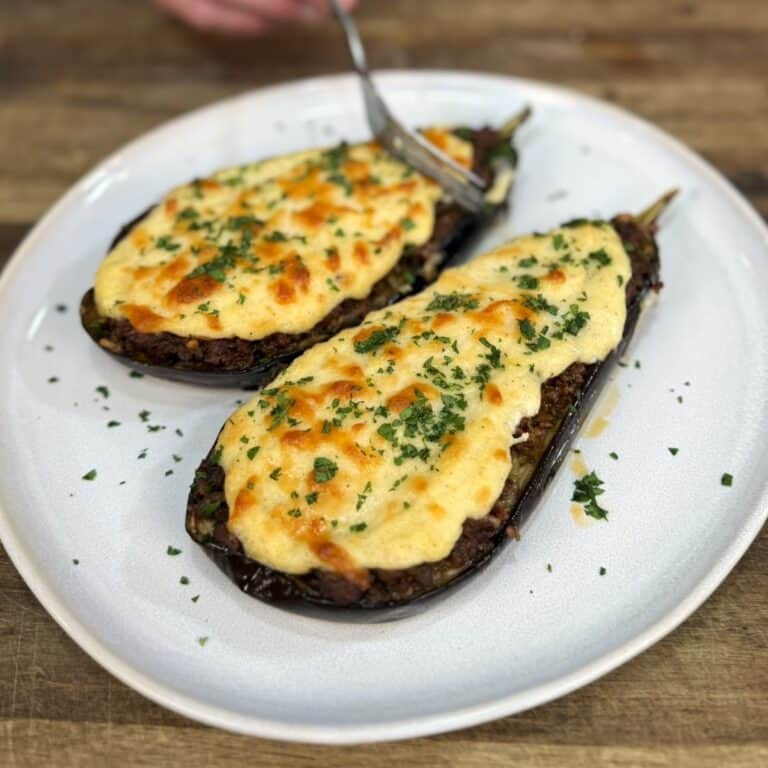 Papoutsakia Recipe (Greek Stuffed Eggplant) - Nikolopaa