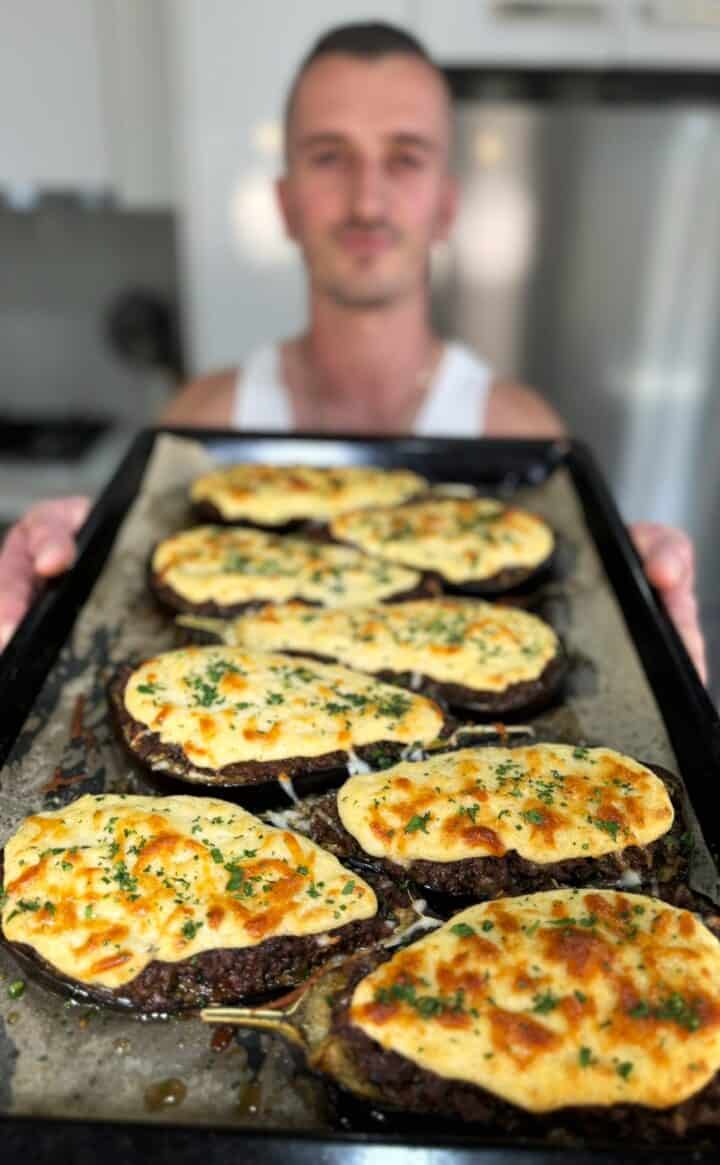 Papoutsakia Recipe (Greek Stuffed Eggplant) - Nikolopaa