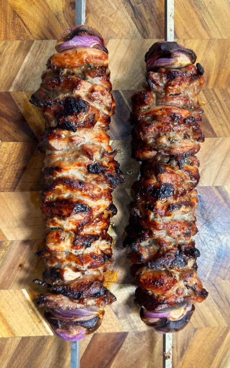 Chicken Kontosouvli Beer Marinade Recipe (Greek Souvla) - Nikolopaa