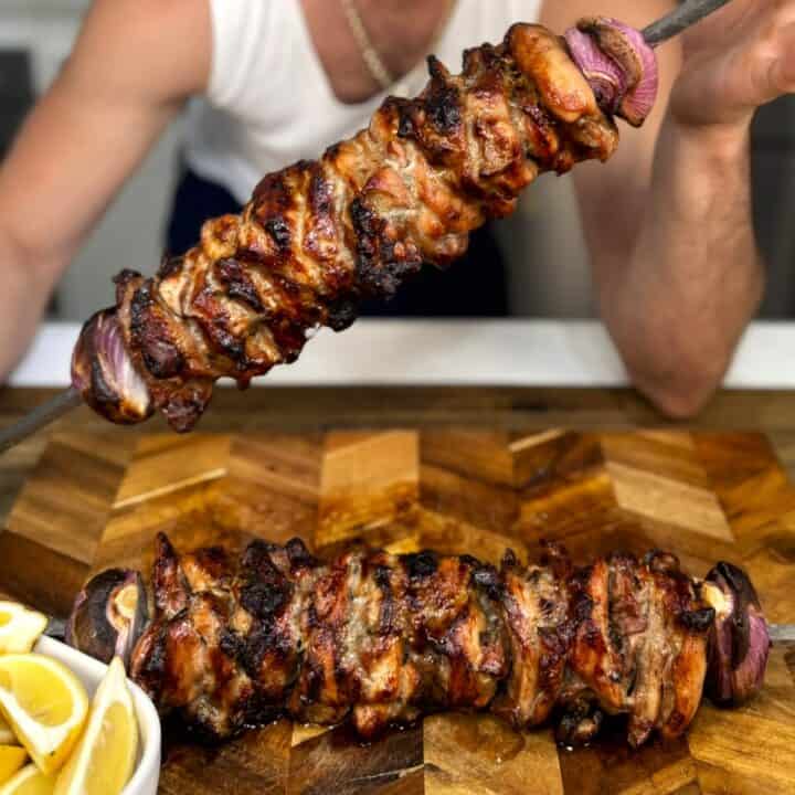 Chicken Kontosouvli Beer Marinade Recipe (Greek Souvla) - Nikolopaa