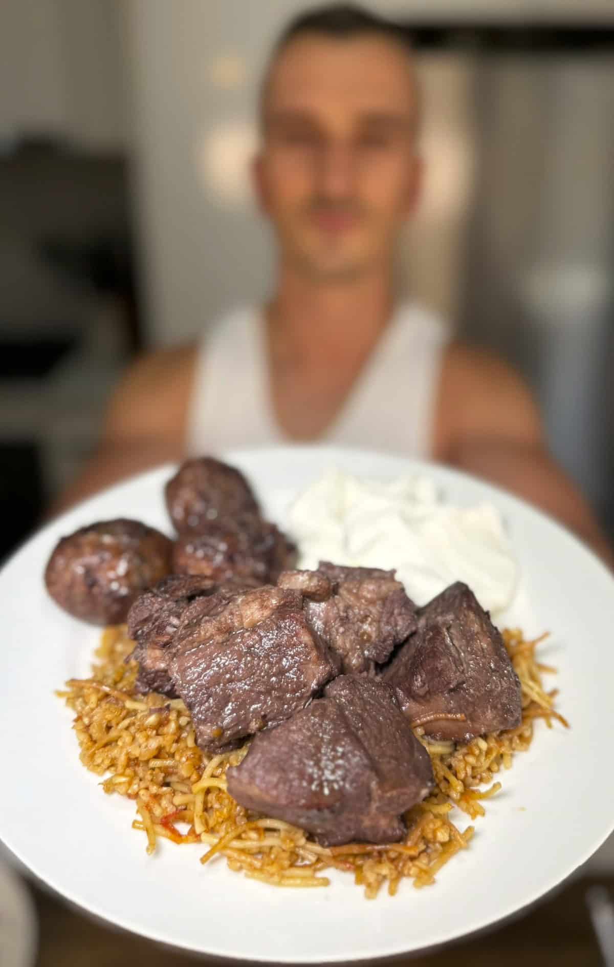 Afelia Pork Recipe (Marinated In Red Wine) - Nikolopaa