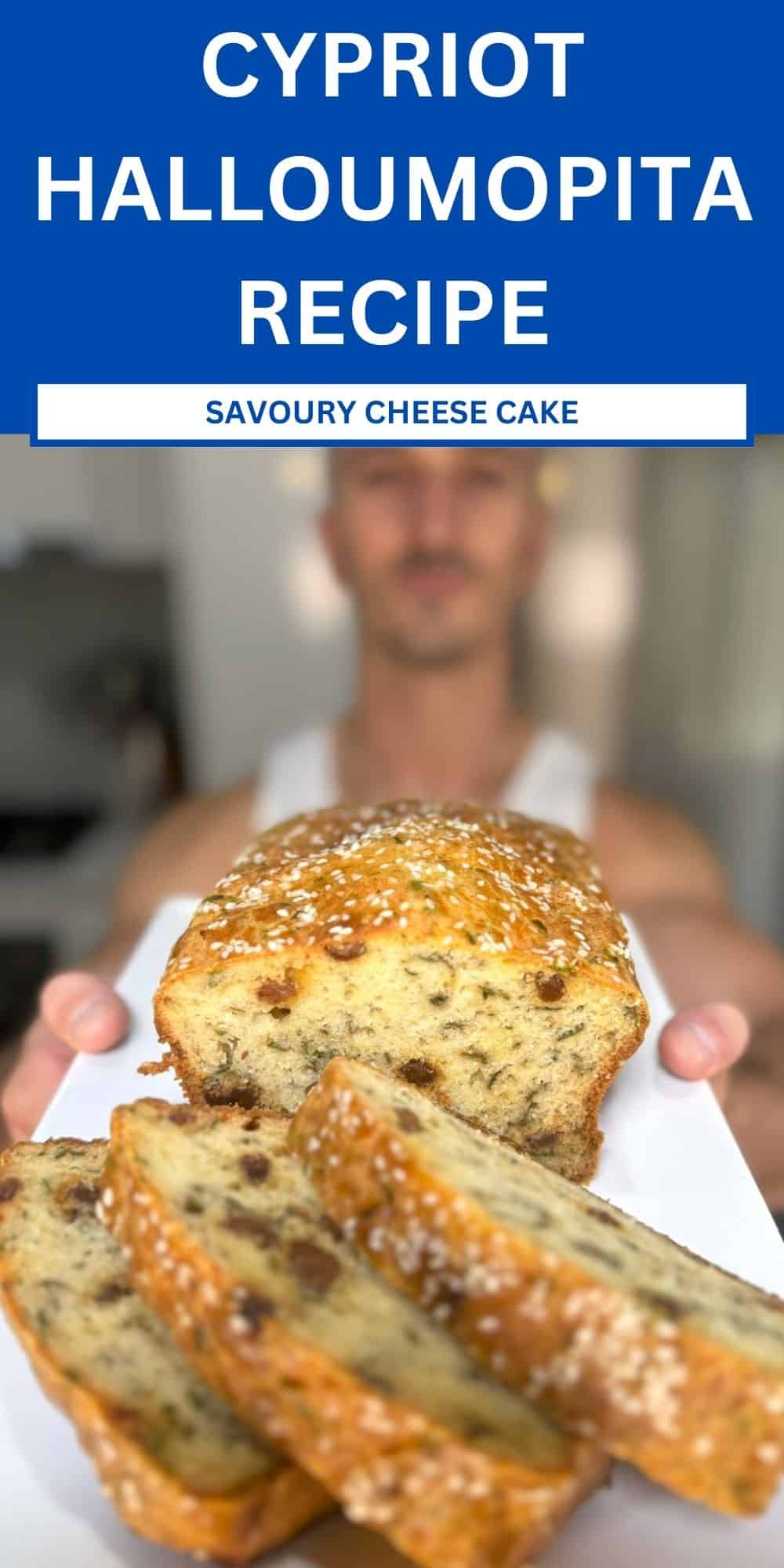 Cypriot Halloumopita Recipe (Savoury Cheese Cake) - Nikolopaa