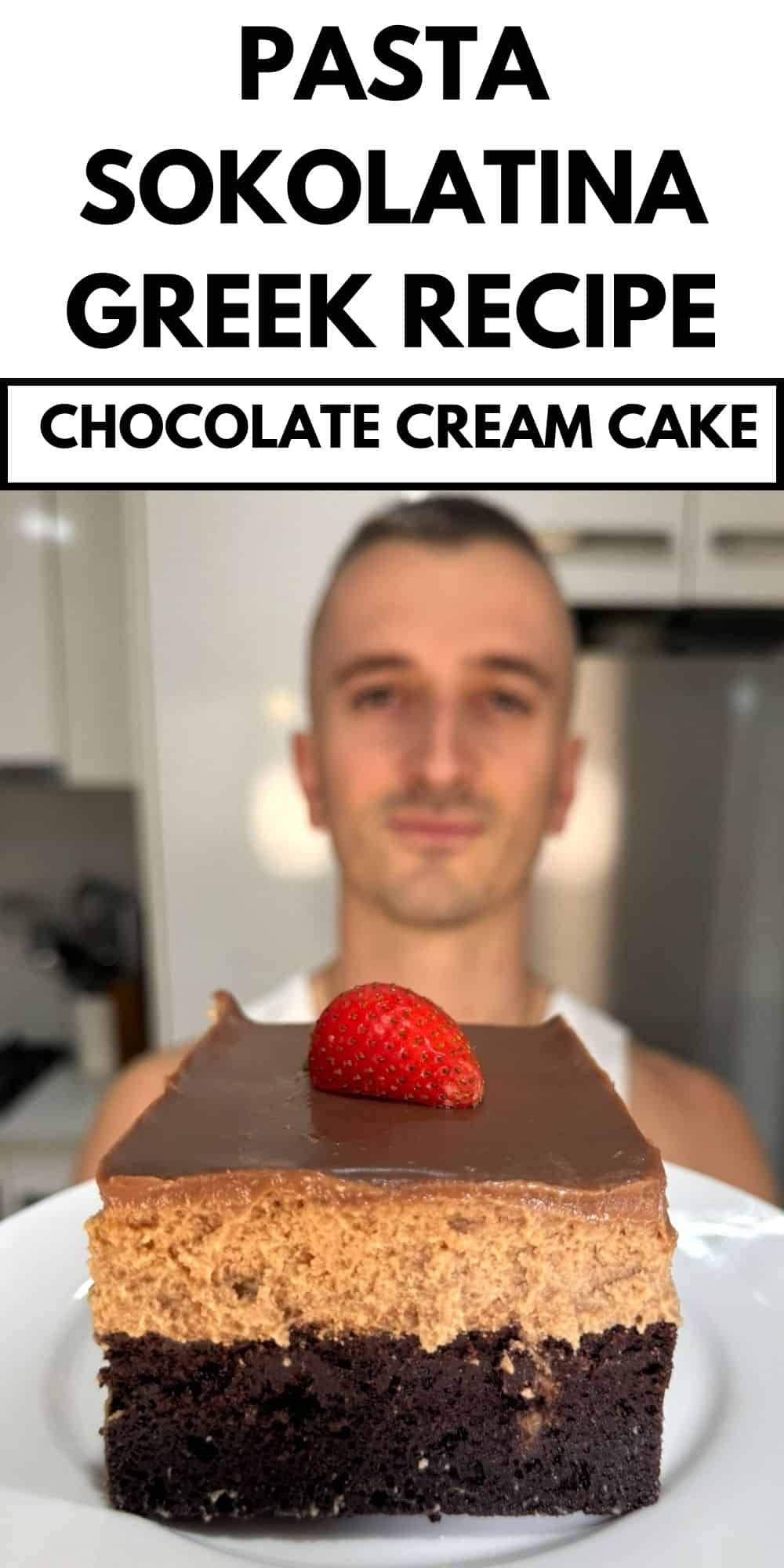 Pasta Sokolatina (Greek Chocolate Cream Cake) - Nikolopaa