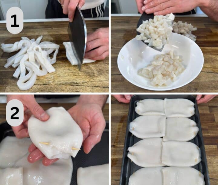 Greek Stuffed Calamari Recipe (In Tomato Sauce) - Nikolopaa