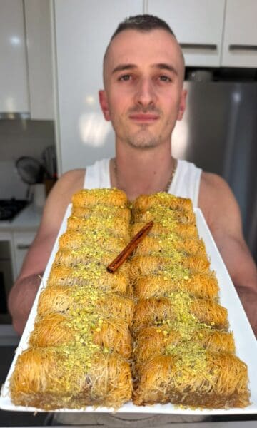 Greek Kataifi Rolls Recipe (With Nuts and syrup) - Nikolopaa