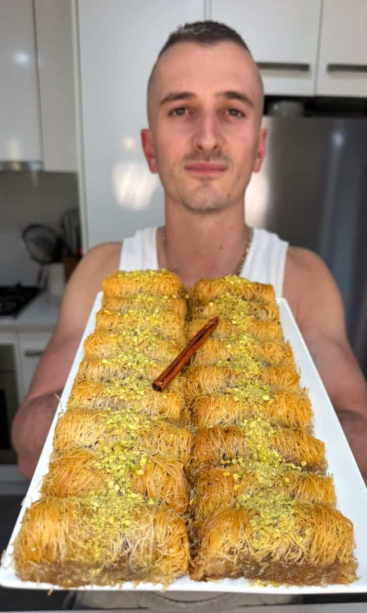 Greek Kataifi Rolls Recipe (With Nuts and syrup) - Nikolopaa