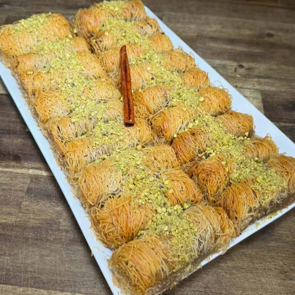 Greek Kataifi Rolls Recipe (With Nuts and syrup) - Nikolopaa